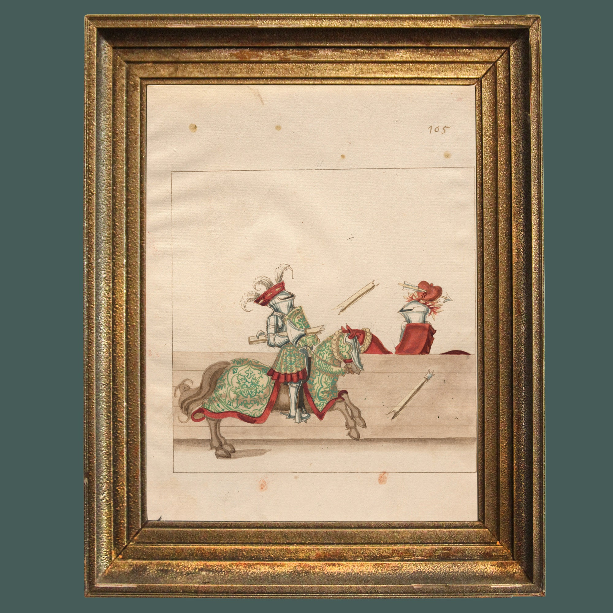 Set of Four Jousting Knight Drawing | Digital Print | Medieval Knights ...