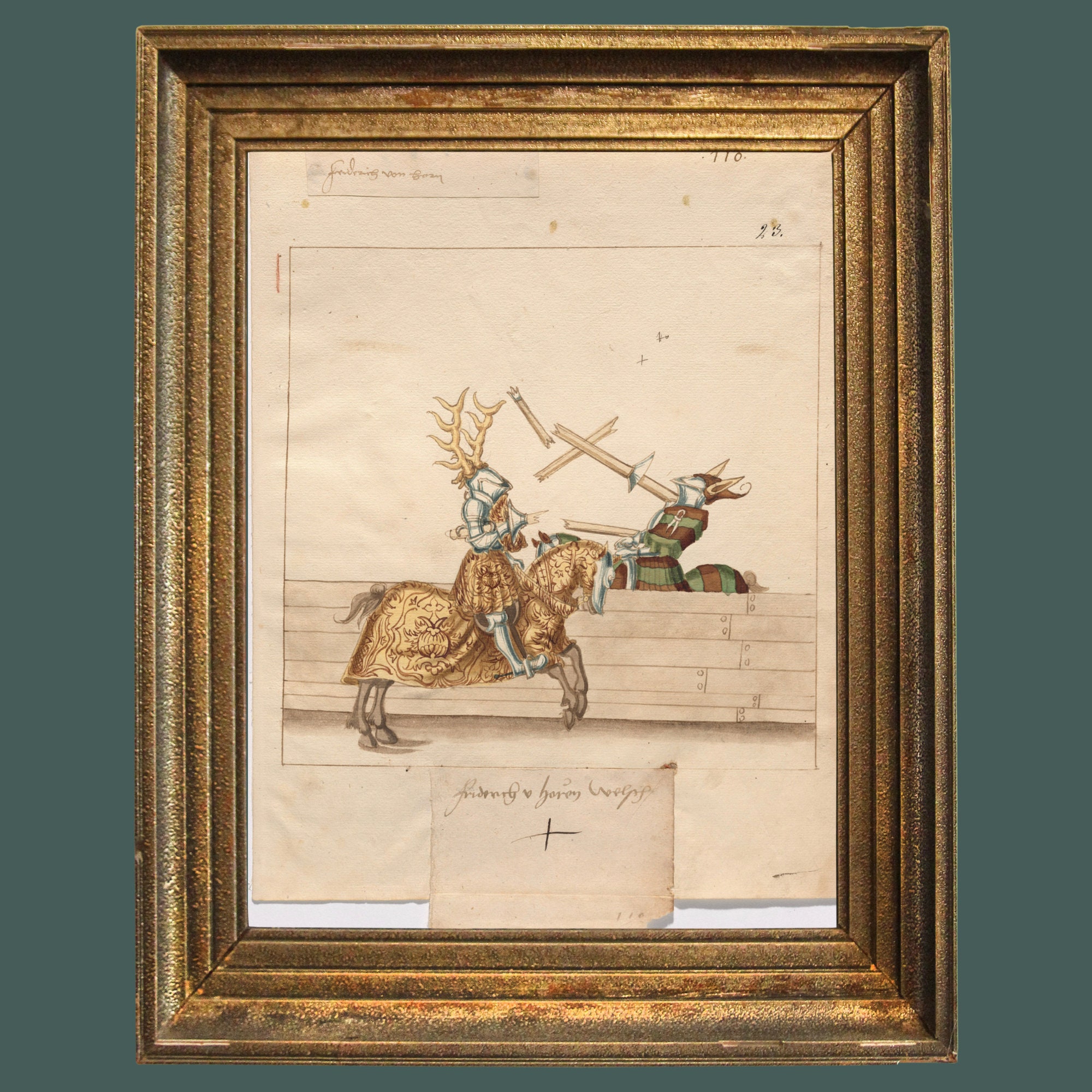 Set of Four Jousting Knight Drawing | Digital Print | Medieval Knights ...