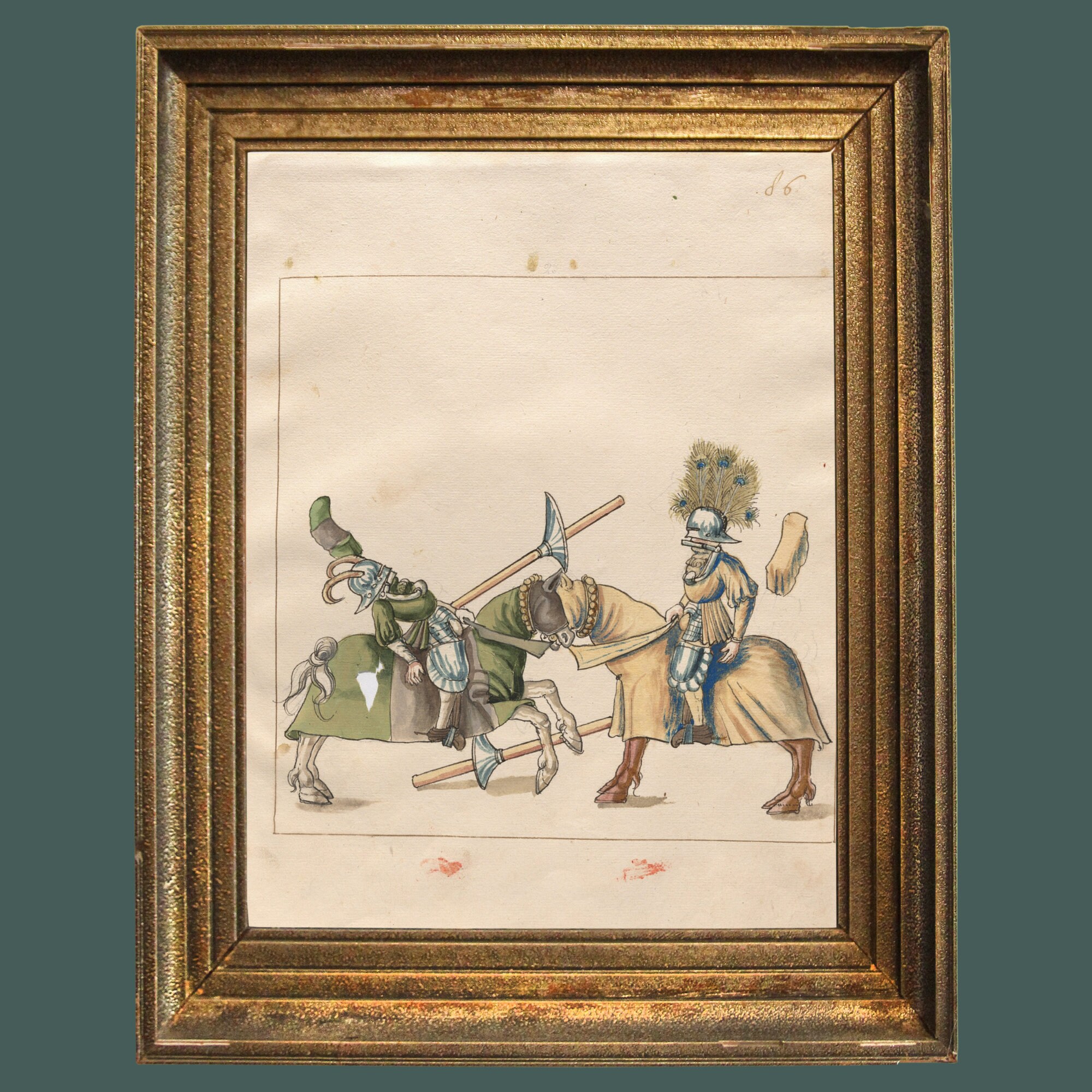 Set of Four Jousting Knight Drawing | Digital Print | Medieval Knights ...