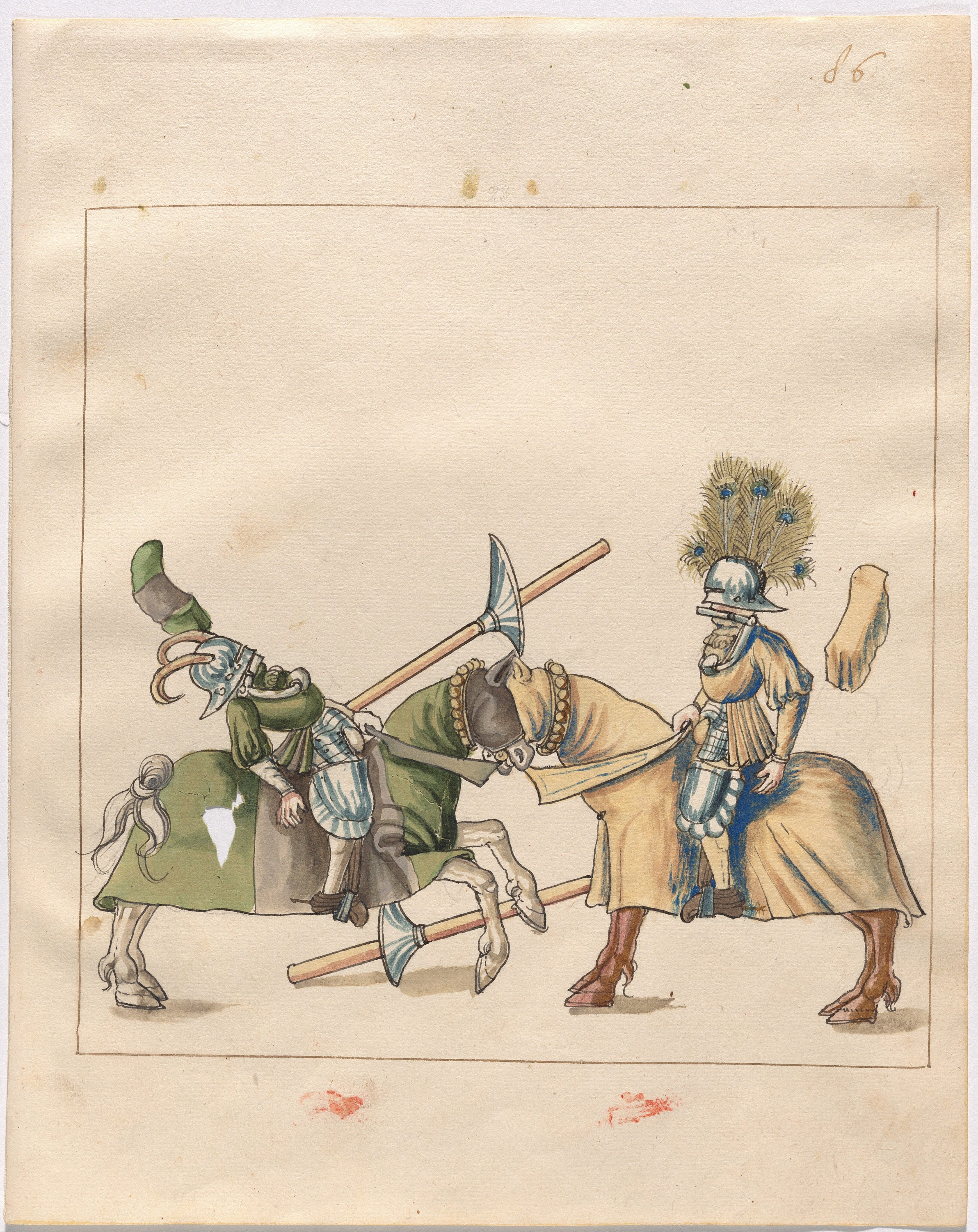 Set of Four Jousting Knight Drawing Digital Print Medieval Knights ...