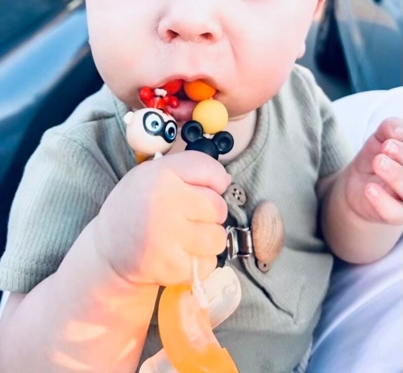 Goofy Movie Pacifier Clips, Keychains, Max, Powerline, Baby Shower Gift ...