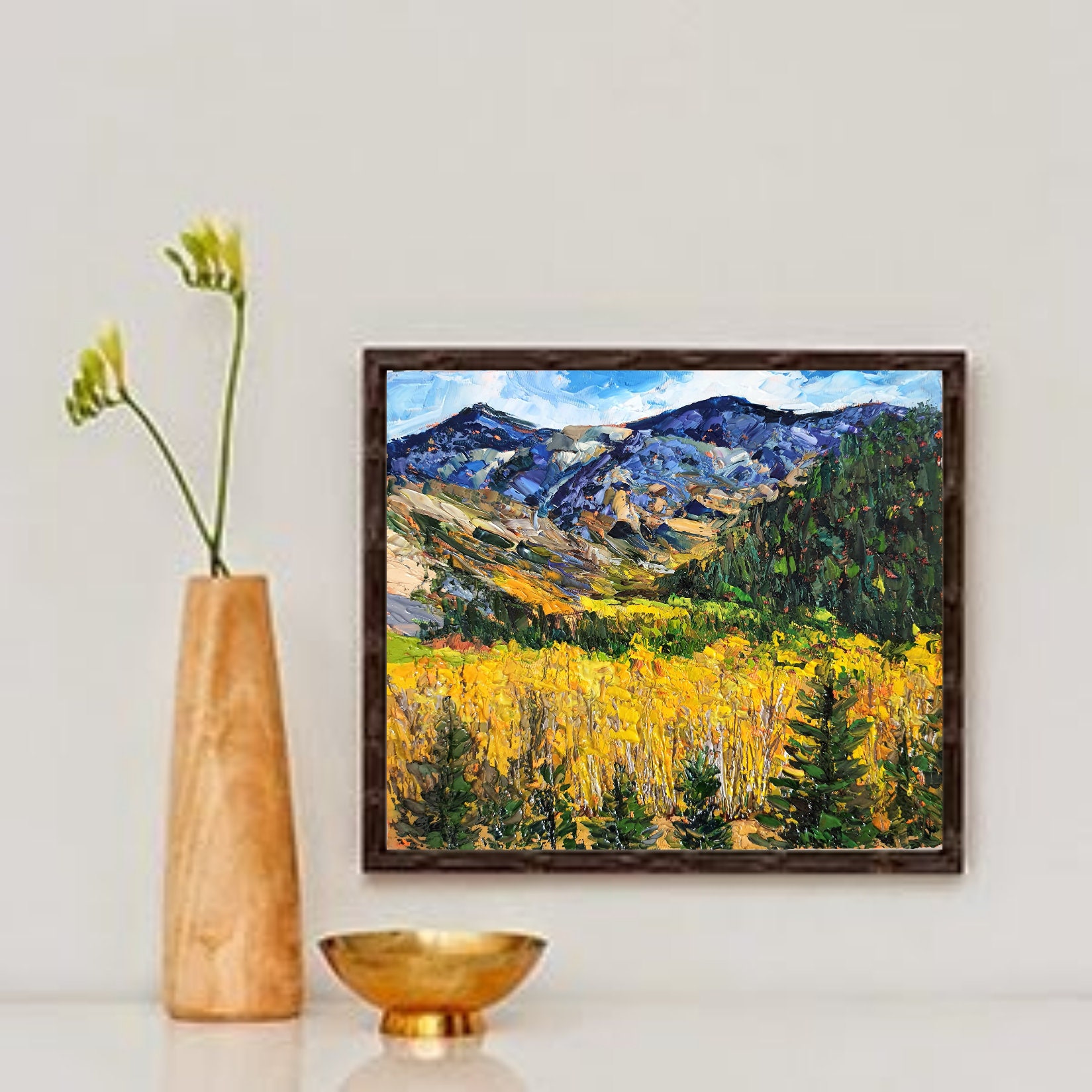 Colorado Original Oil Painting Autumn Landscape Canvas Art National ...