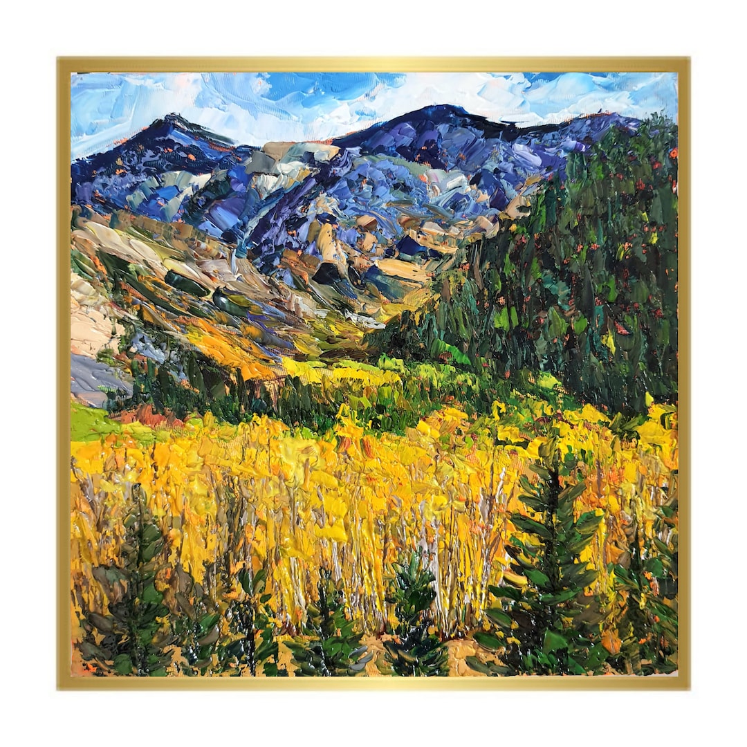 Colorado Original Oil Painting Autumn Landscape Canvas Art National ...