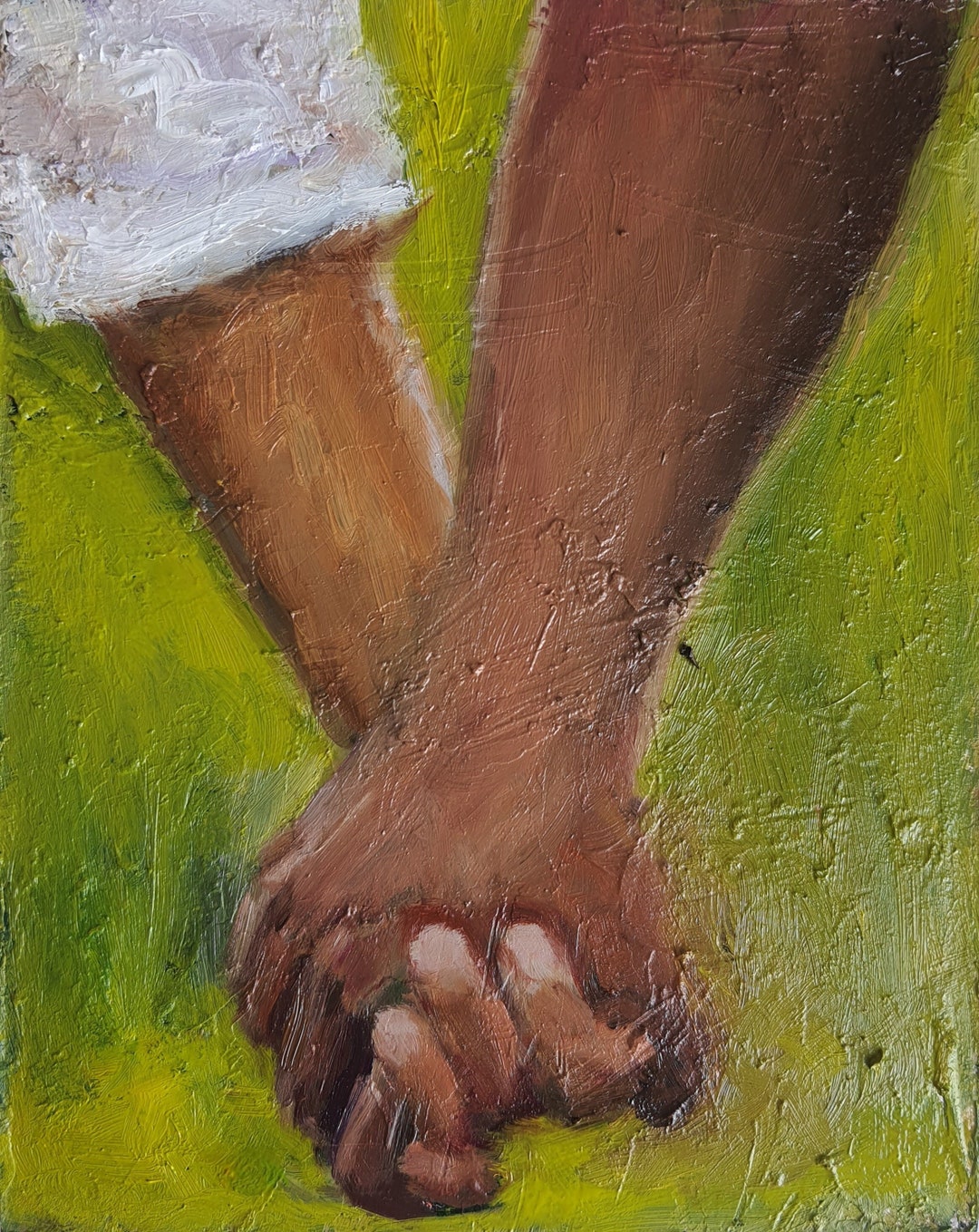 Romantic Couple Painting Hands Oil Painting Love Story Artwork Original ...