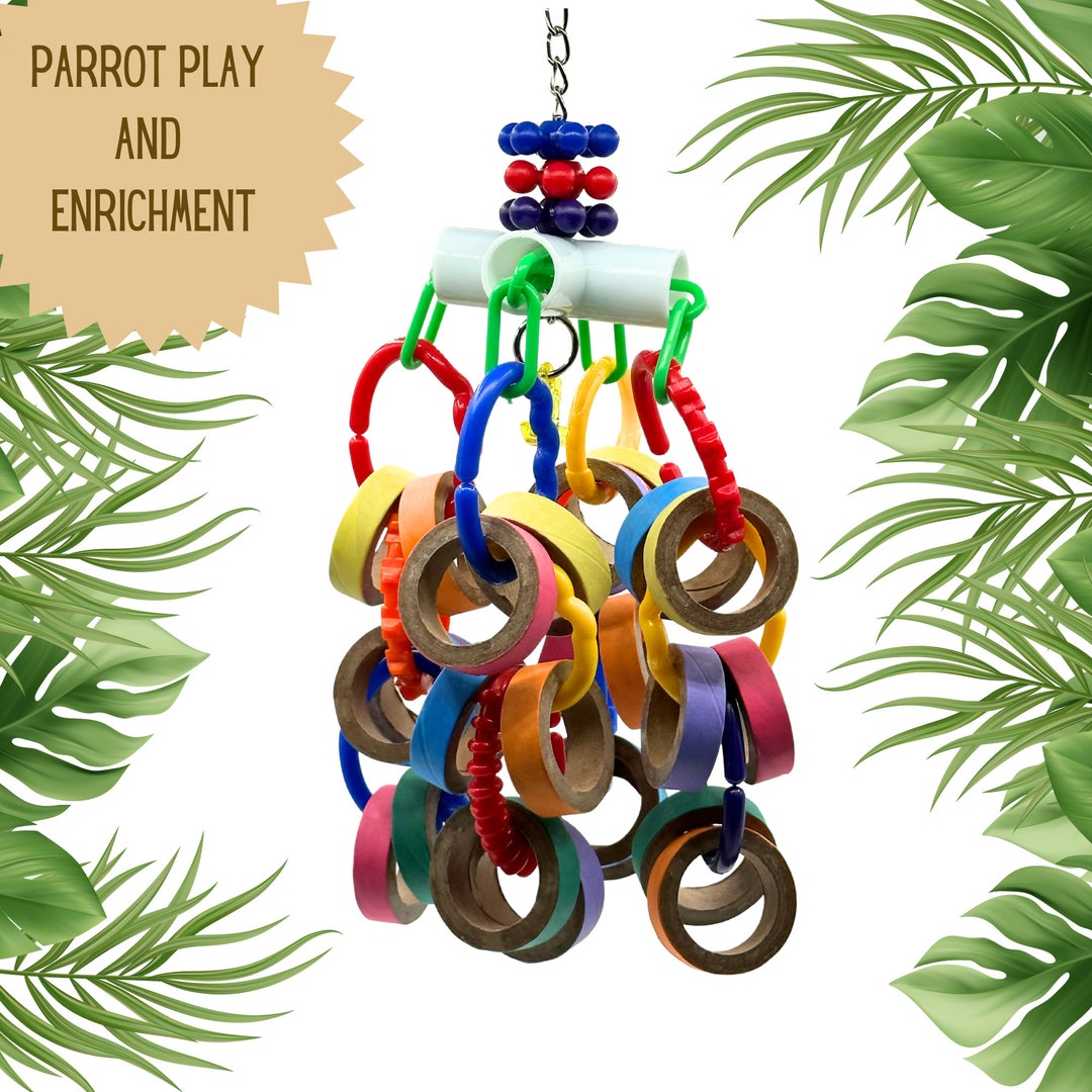 Parrot Toy Cardboard Bagel Cascade for African Greys - Etsy
