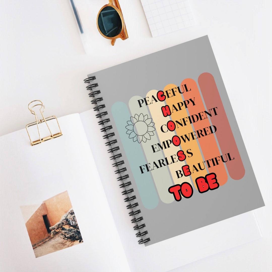 Choose to Be...positive Affirmation Spiral Notebook Ruled Line - Etsy