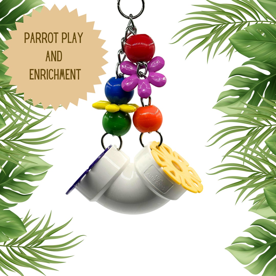Parrot PVC Foraging Toy. for for African Greys, Small Cockatoos ...