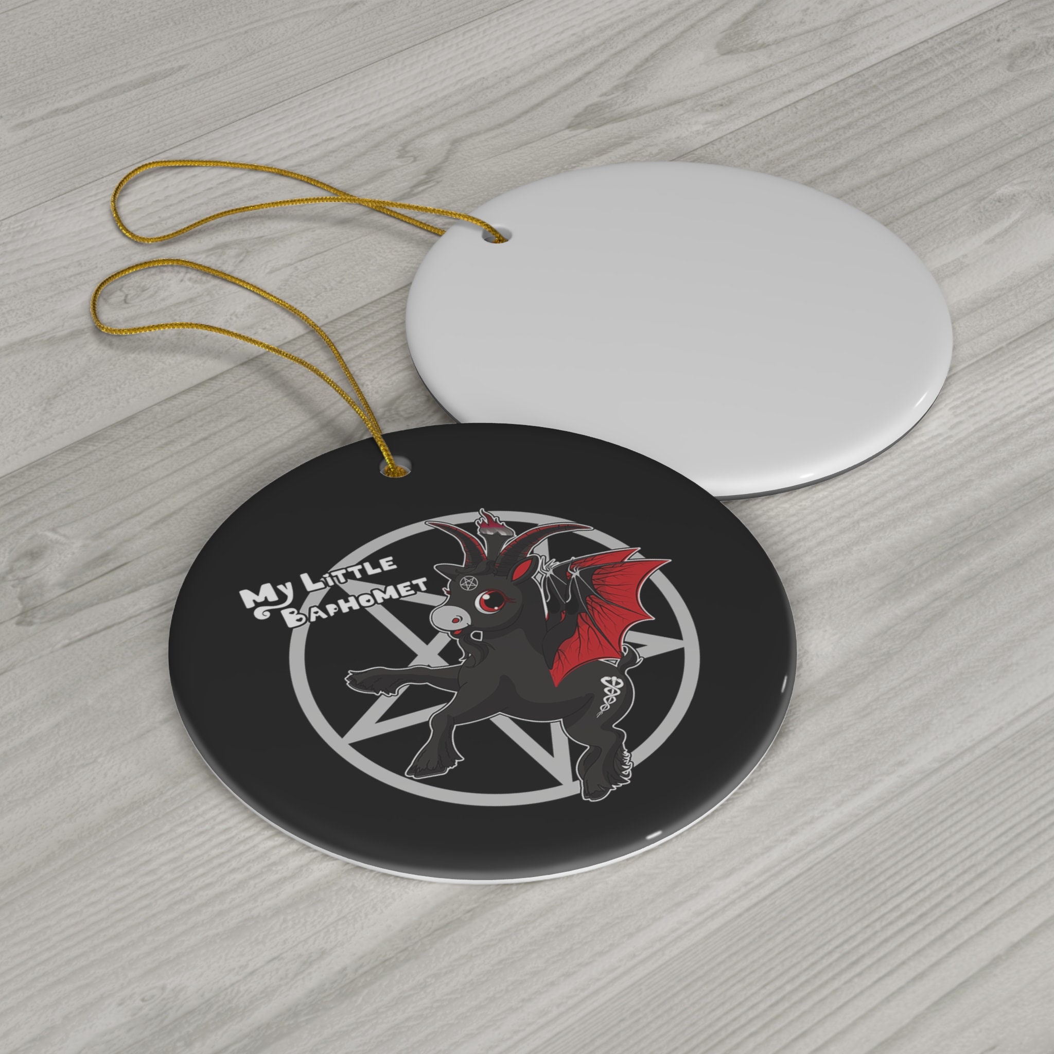 Goth-christmas Ornament, Mirror Hanger, Alt, Atheist, Occult, Emo, Punk ...