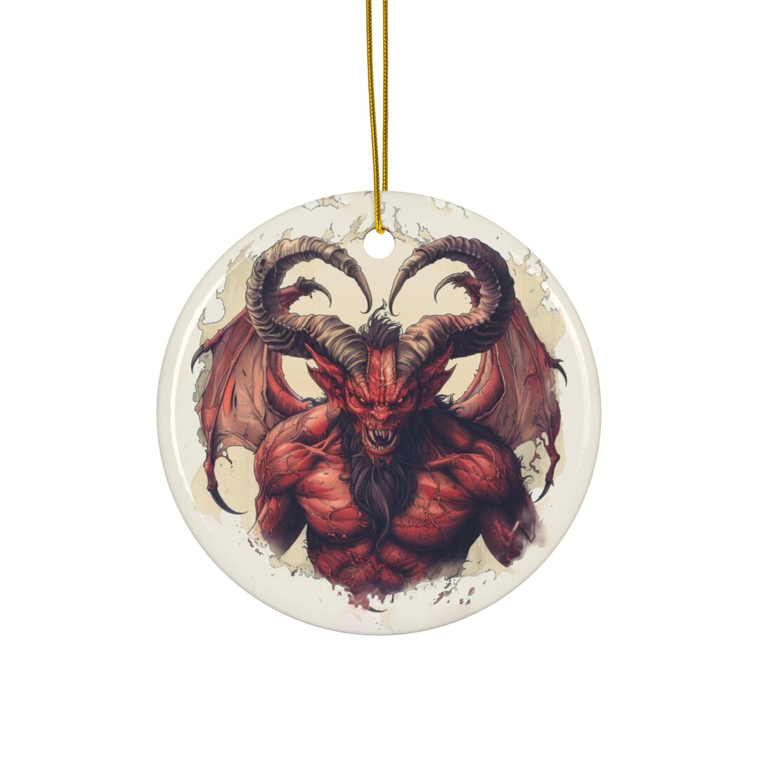 Gothic Ornament, Halloween Tree, Lucifer, Ceramic Ornament - Etsy