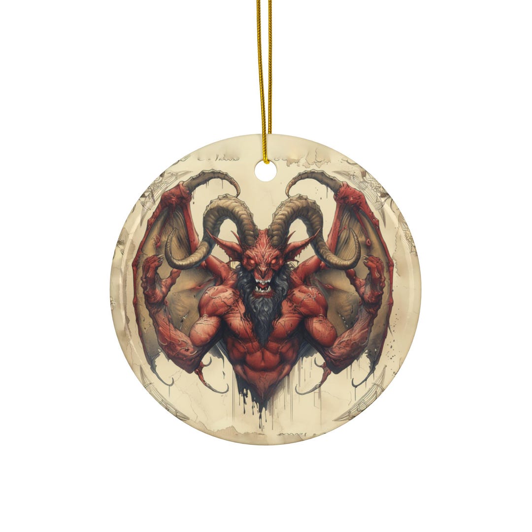 Gothic Ornament, Halloween Tree, Lucifer, Ceramic Ornament - Etsy