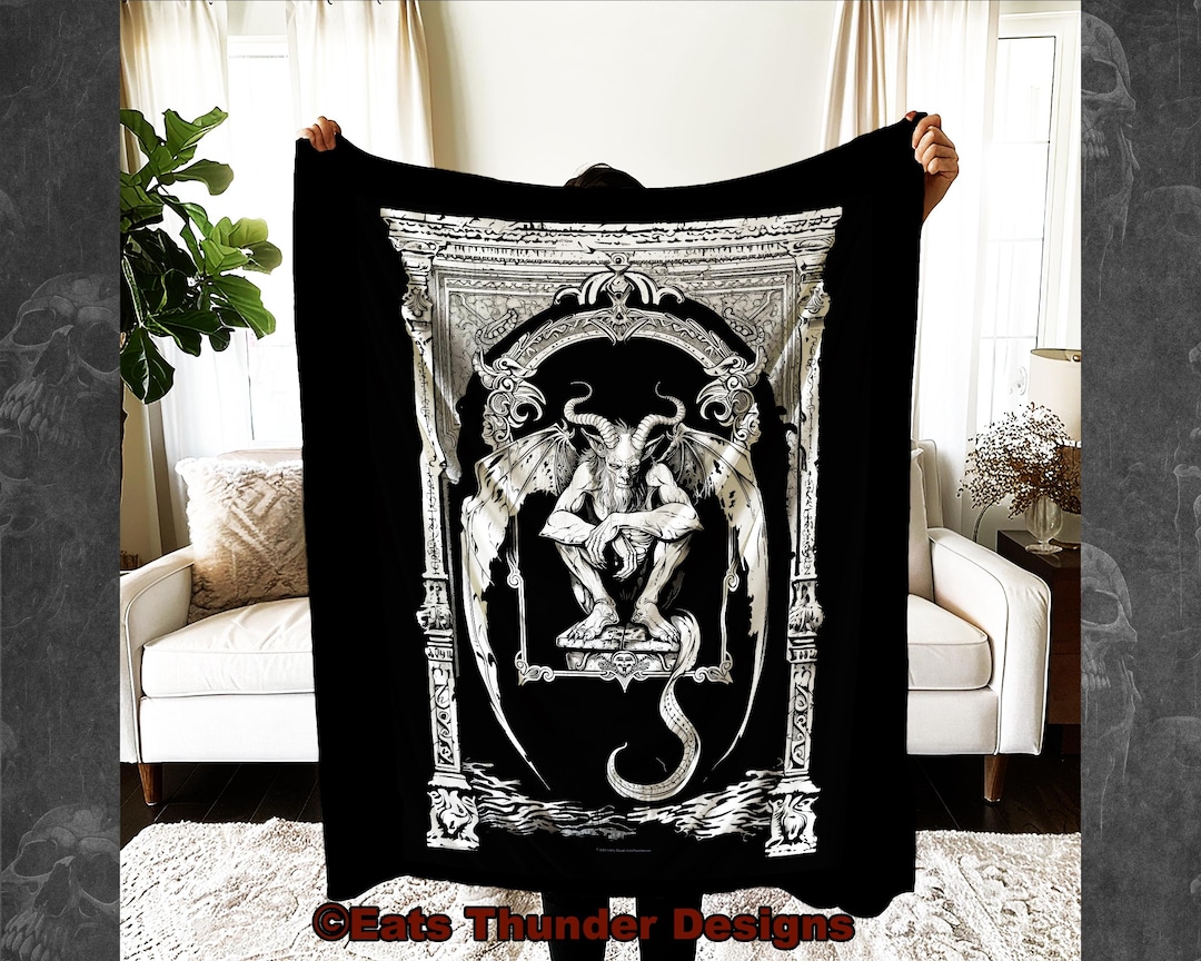 Goth Blanket, Devils Tail, Occult, Witchy, Alt,emo, Satanic,grunge ...