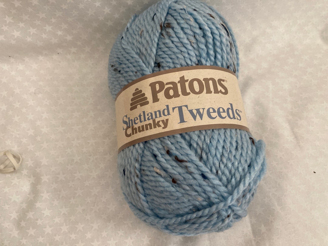 Patons Chunky Shetland Tweed, Bulky Yarn, Sea Ice Tweed, Light Blue, 3 ...