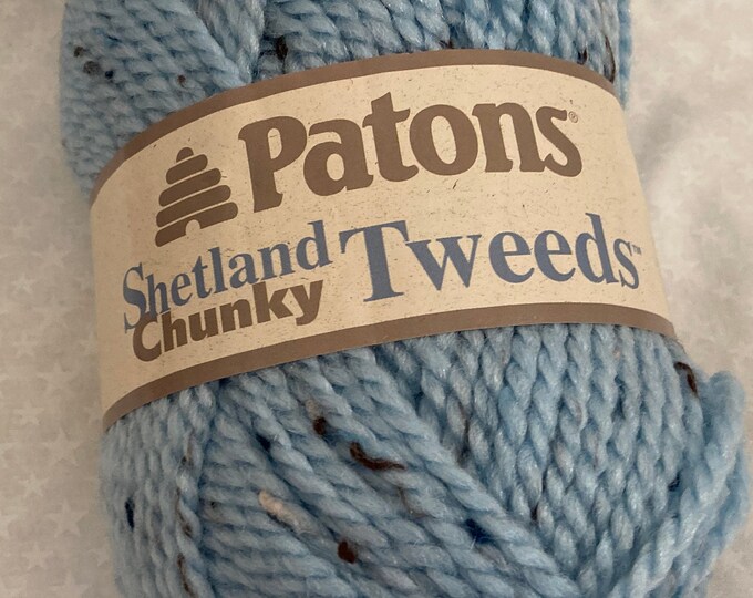 Patons Chunky Shetland Tweed, Bulky Yarn, Sea Ice Tweed, Light Blue, 3 ...