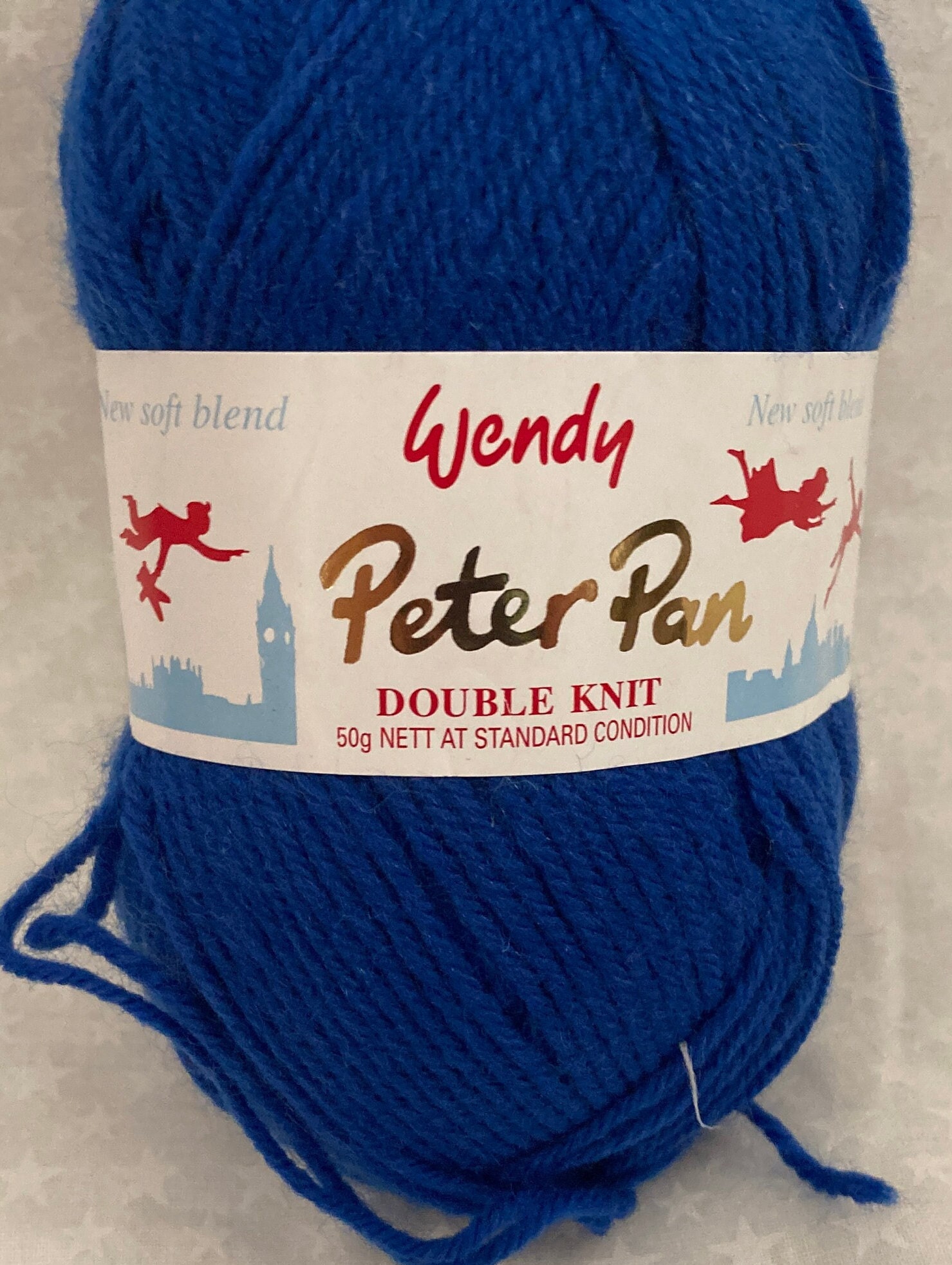 Peter Pan Yarn by Wendy, Double Knit, 2 Royal Blue and 1 Navy Blue ...