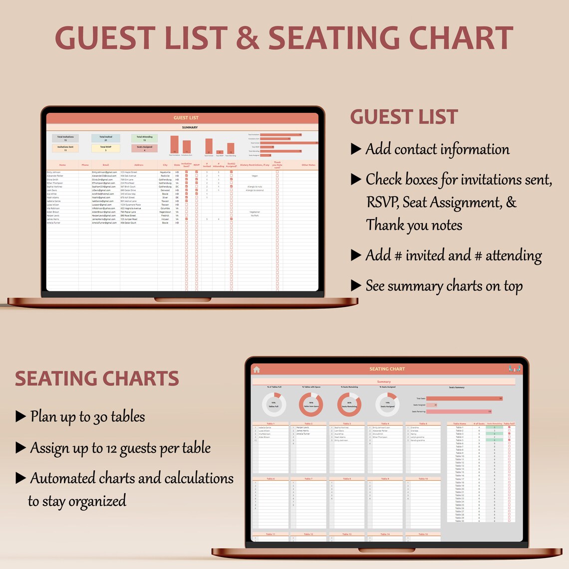 Google Sheets Ultimate Event Planner Template Digital Event Planner ...