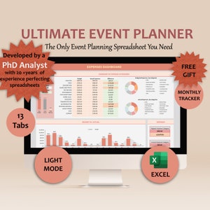 Event Planner Template Google Sheets Digital Event Planner Excel ...