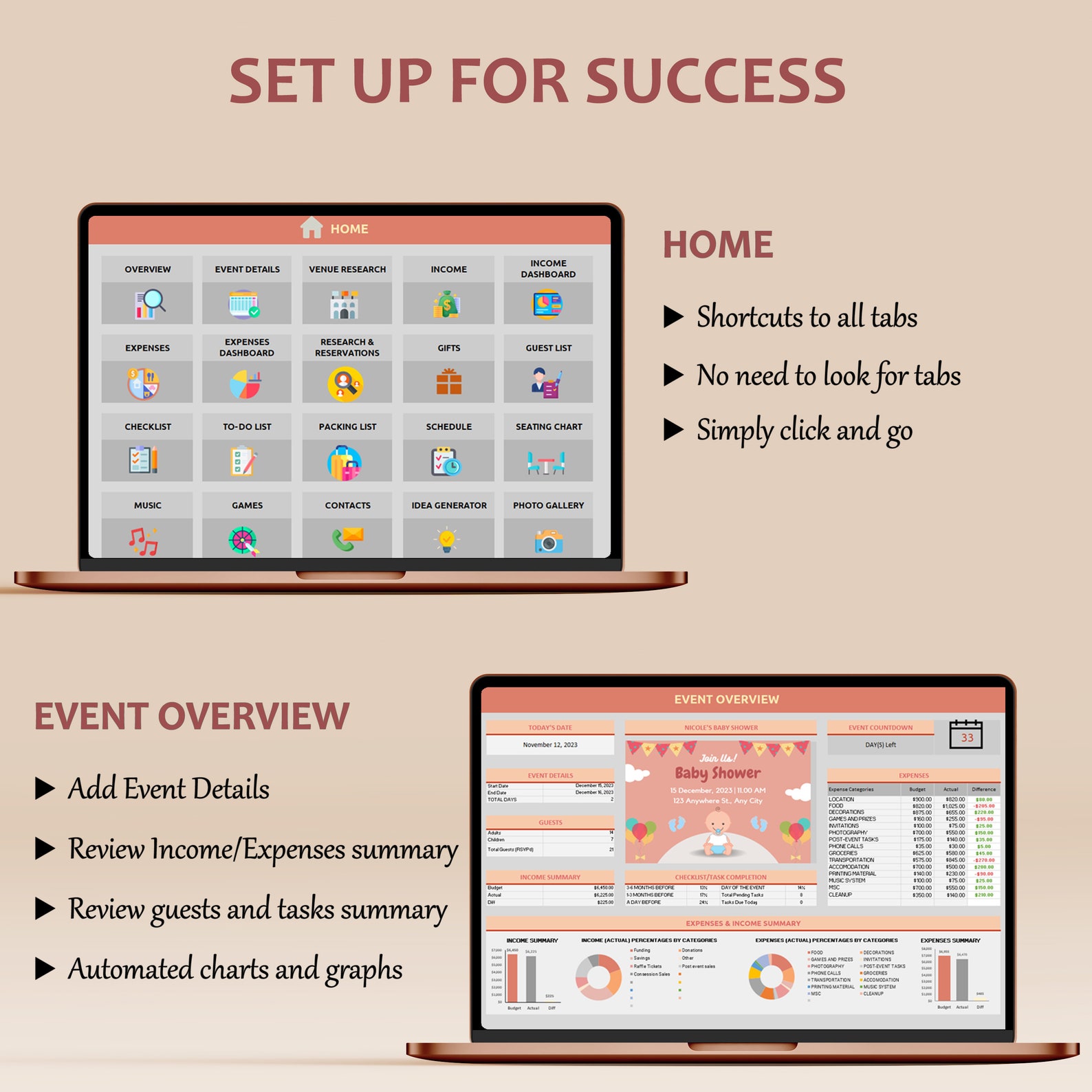 Excel Event Planner Template Excel Digital Event Planner Spreadsheet ...