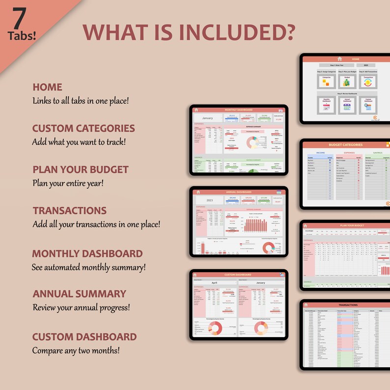 Budget Planner Google Sheets Monthly Budget Spreadsheet Annual Paycheck ...