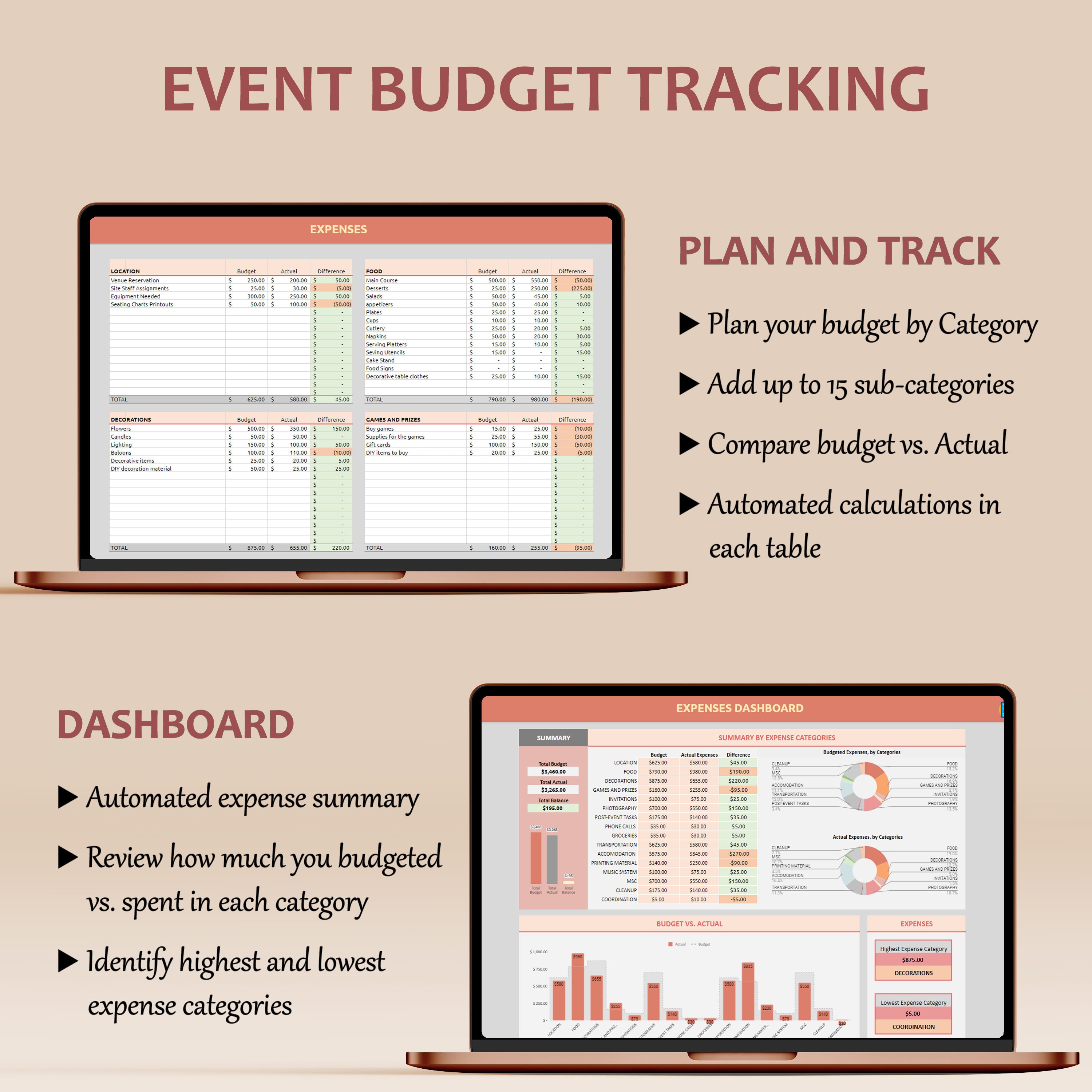Google Sheets Ultimate Event Planner Excel Template Digital Event ...