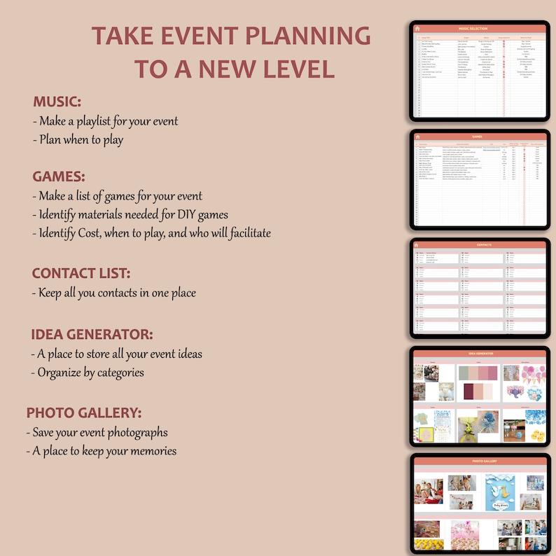 Excel Ultimate Event Planner Bundle Google Sheets Template Digital ...