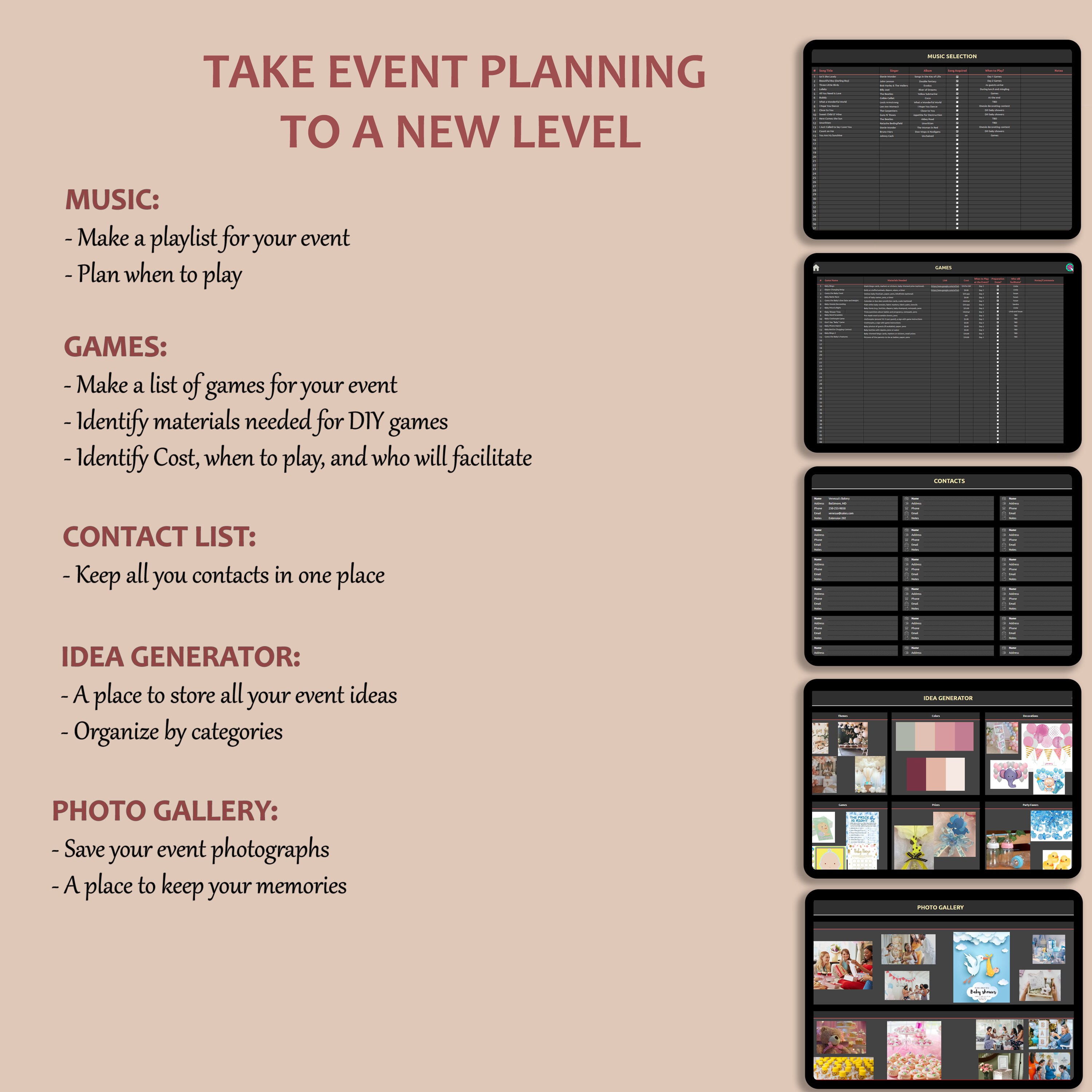 Excel Ultimate Event Planner Template Digital Event Planner Spreadsheet ...