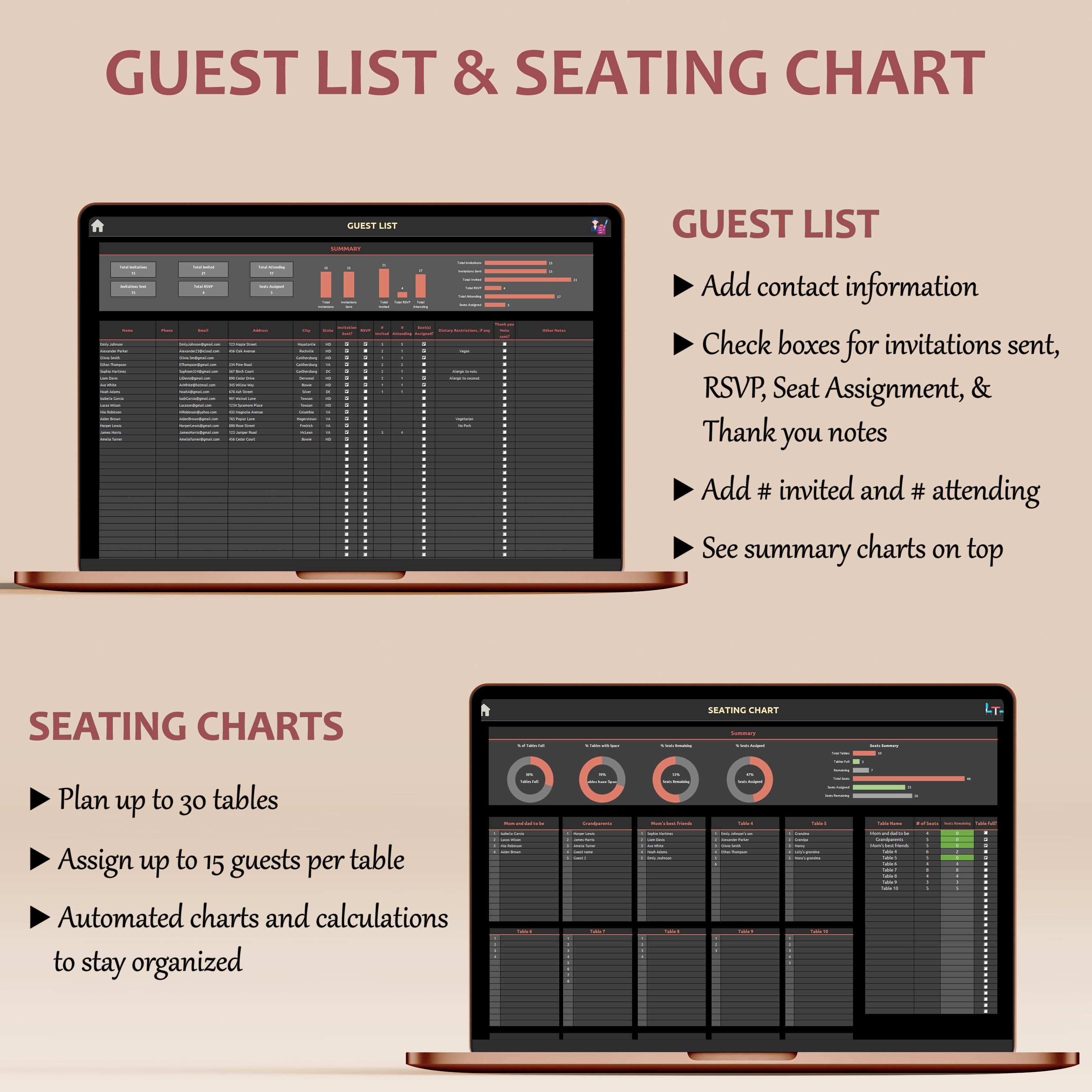 Excel Ultimate Event Planner Template Digital Event Planner Spreadsheet ...