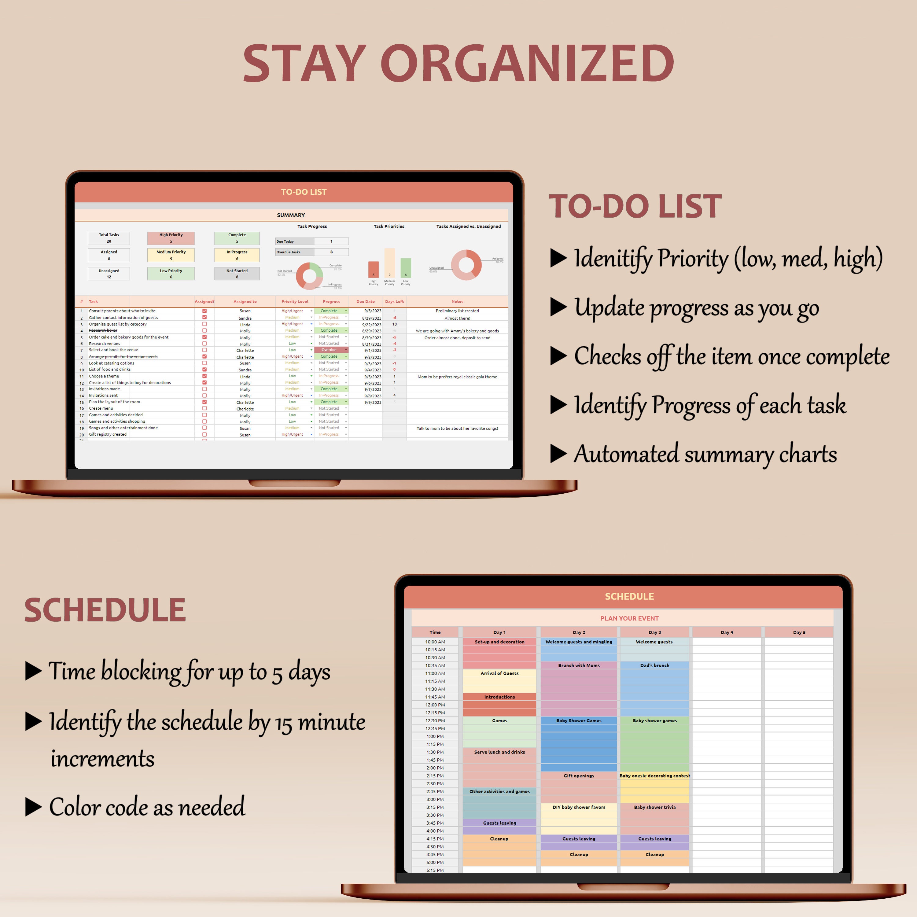 Google Sheets Ultimate Event Planner Template Digital Event Planner ...