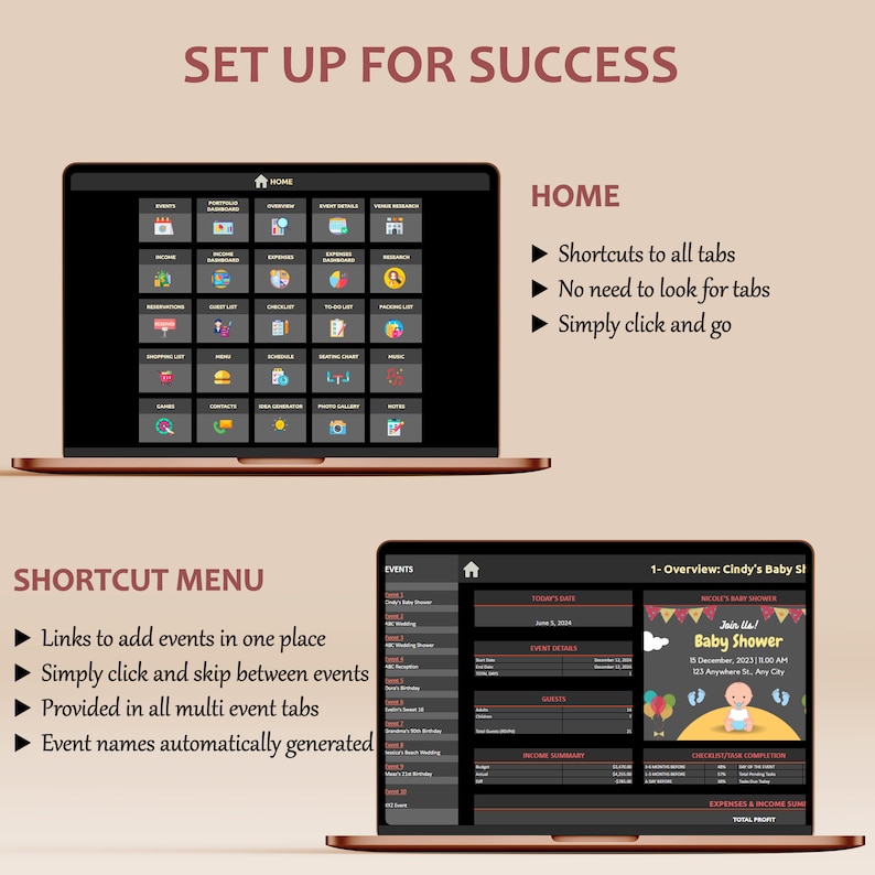 Event Planner Template Google Sheets Multi Events Template Digital ...