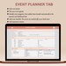 Google Sheets Event Planner Template Digital Event Planner Spreadsheet ...