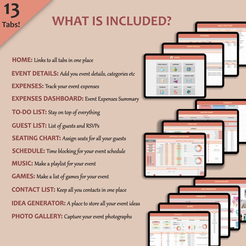 Google Sheets Ultimate Event Planner Template Digital Event Planner ...