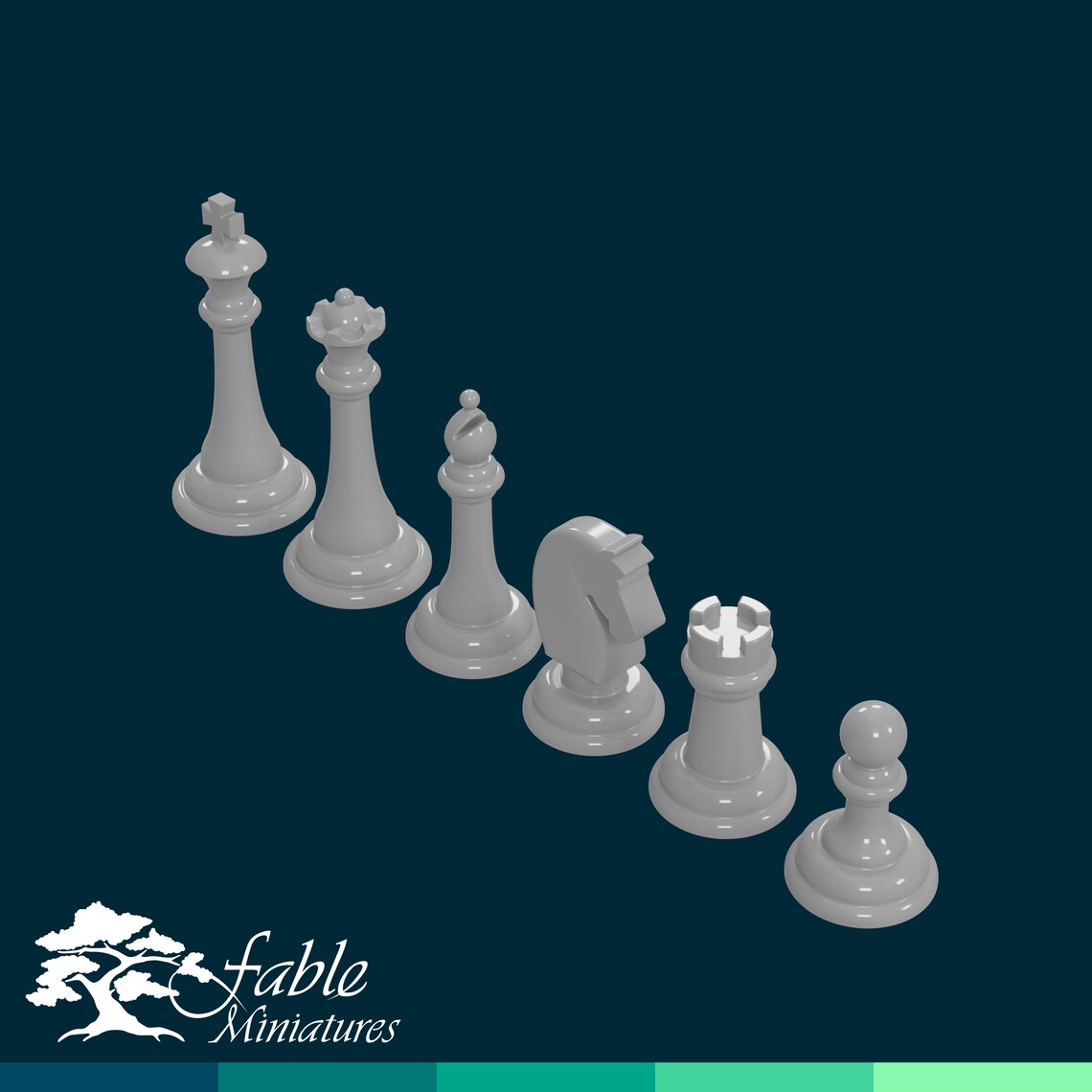 Chess and Checkers Set 1:6 Play Scale Miniature STL & OBJ 3D Print ...