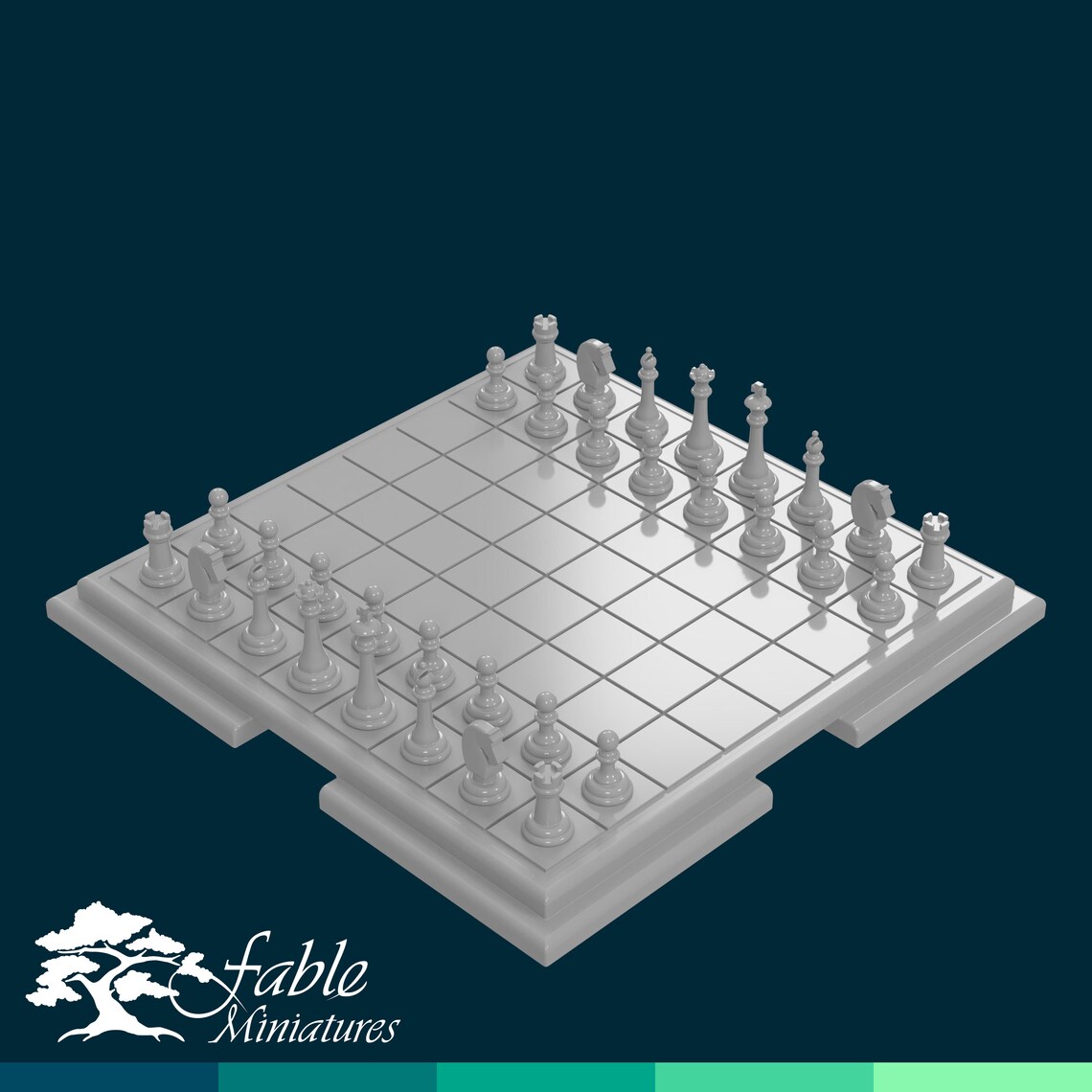 Chess and Checkers Set 1:6 Play Scale Miniature STL & OBJ 3D Print ...