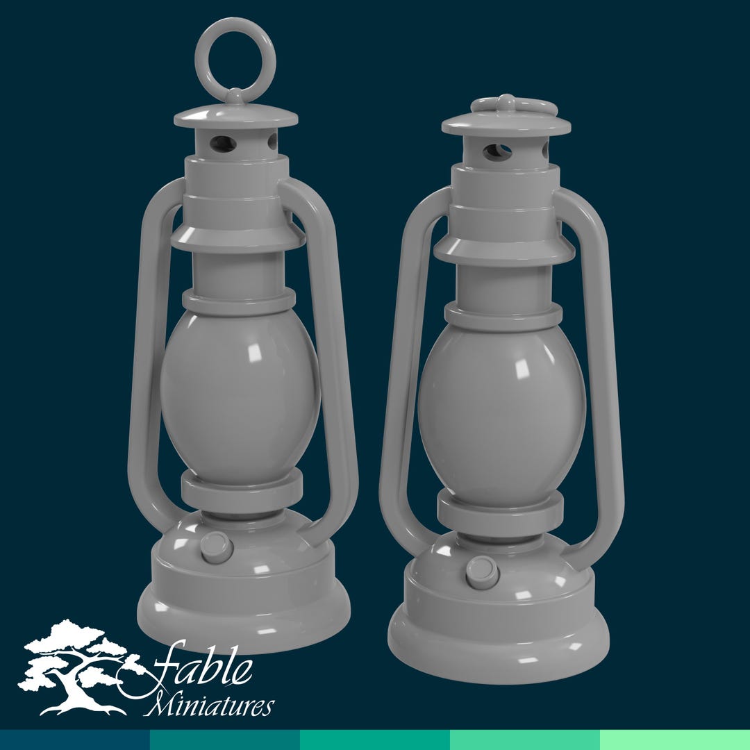 Lanterns 1:12 Scale Miniature STL & OBJ 3D Print Files - Etsy