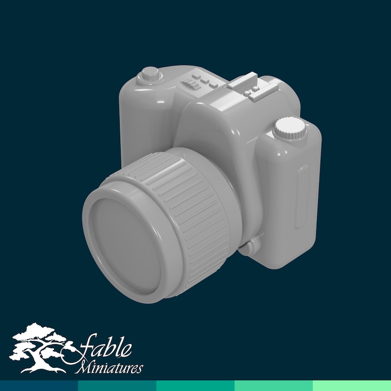 DSLR Cameras With Assorted Lenses 1:6 Play Scale Miniature STL & OBJ 3D ...