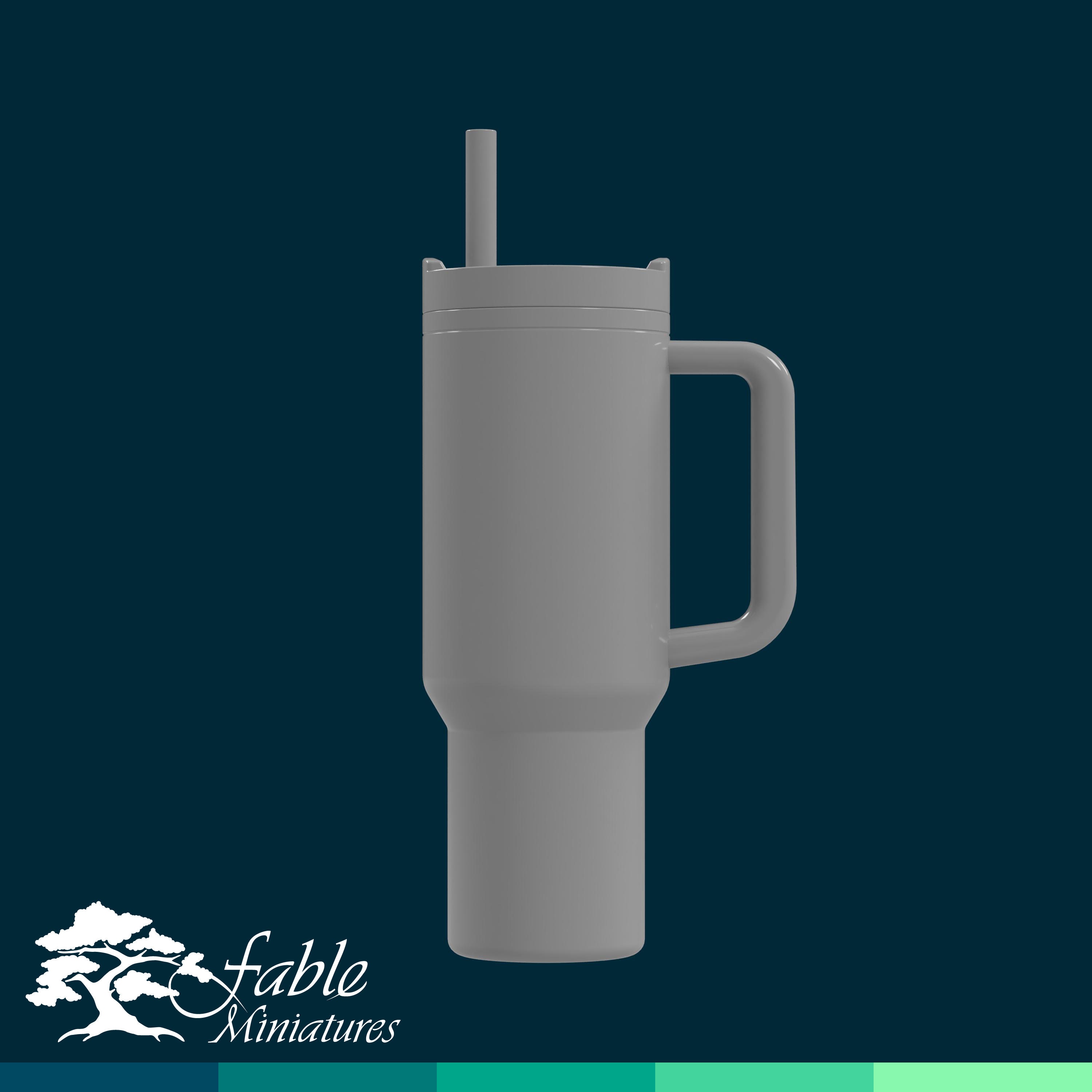 Stanley Quencher-style Tumbler Mug 1:12 Scale Miniature STL & OBJ 3D ...