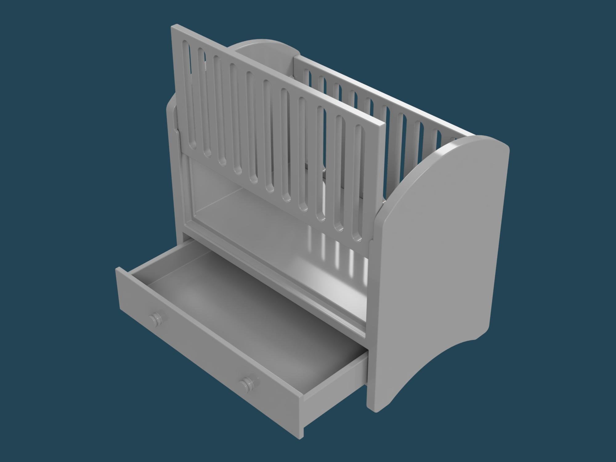 Baby Crib 1:6 Play Scale Miniature STL & OBJ 3D Print Files - Etsy