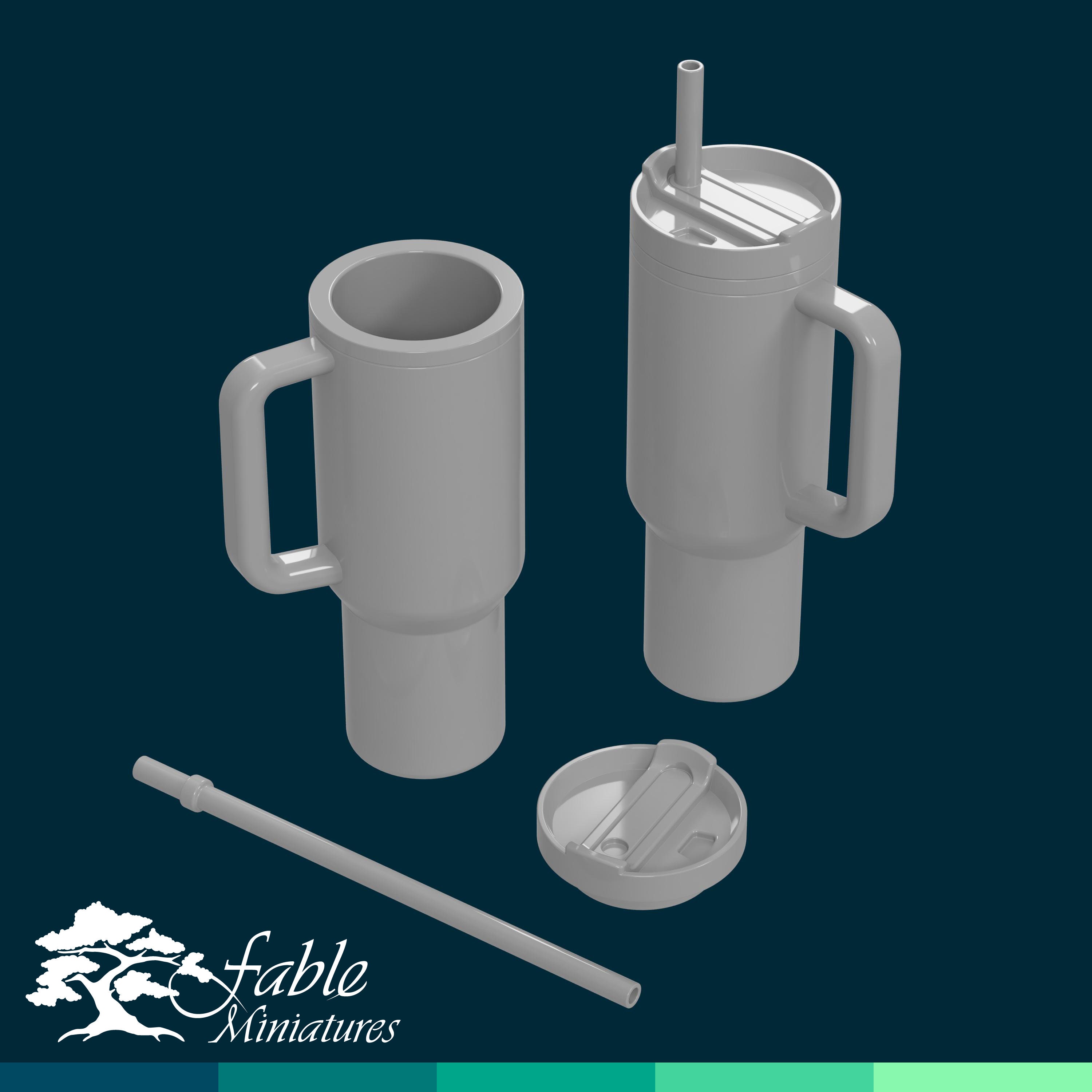 Stanley Quencher-style Tumbler Mug 1:6 Play Scale Miniature STL & OBJ ...