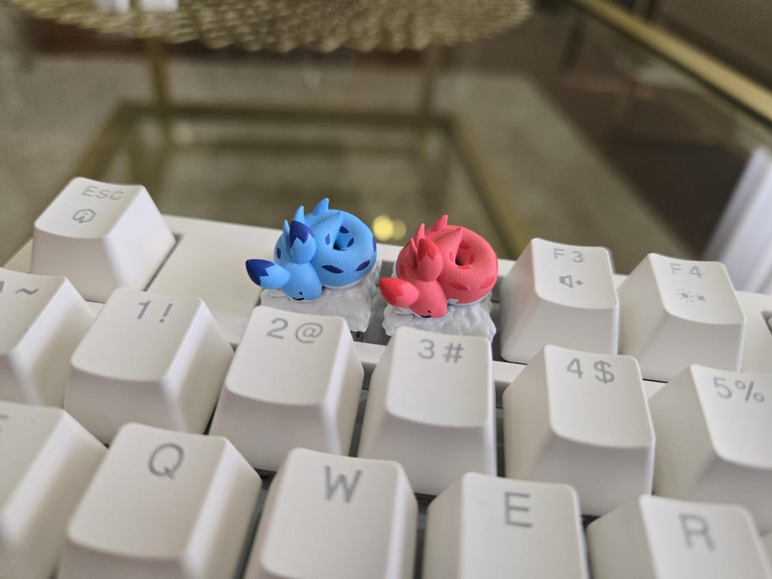 Palworld Chillet Video Game Keycap - Hand Painted, Cute Keycap Designs ...