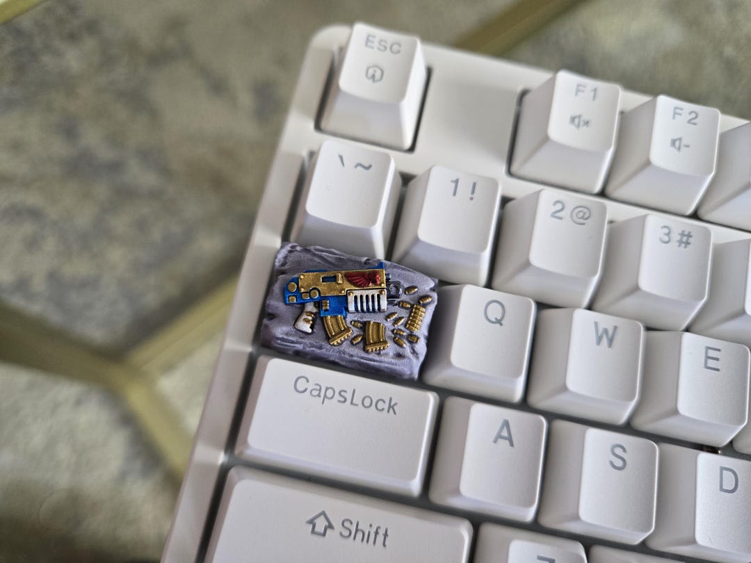 Marine Rivetgun Bolter Keycap - Hand Painted Cute Keycap Designs ...