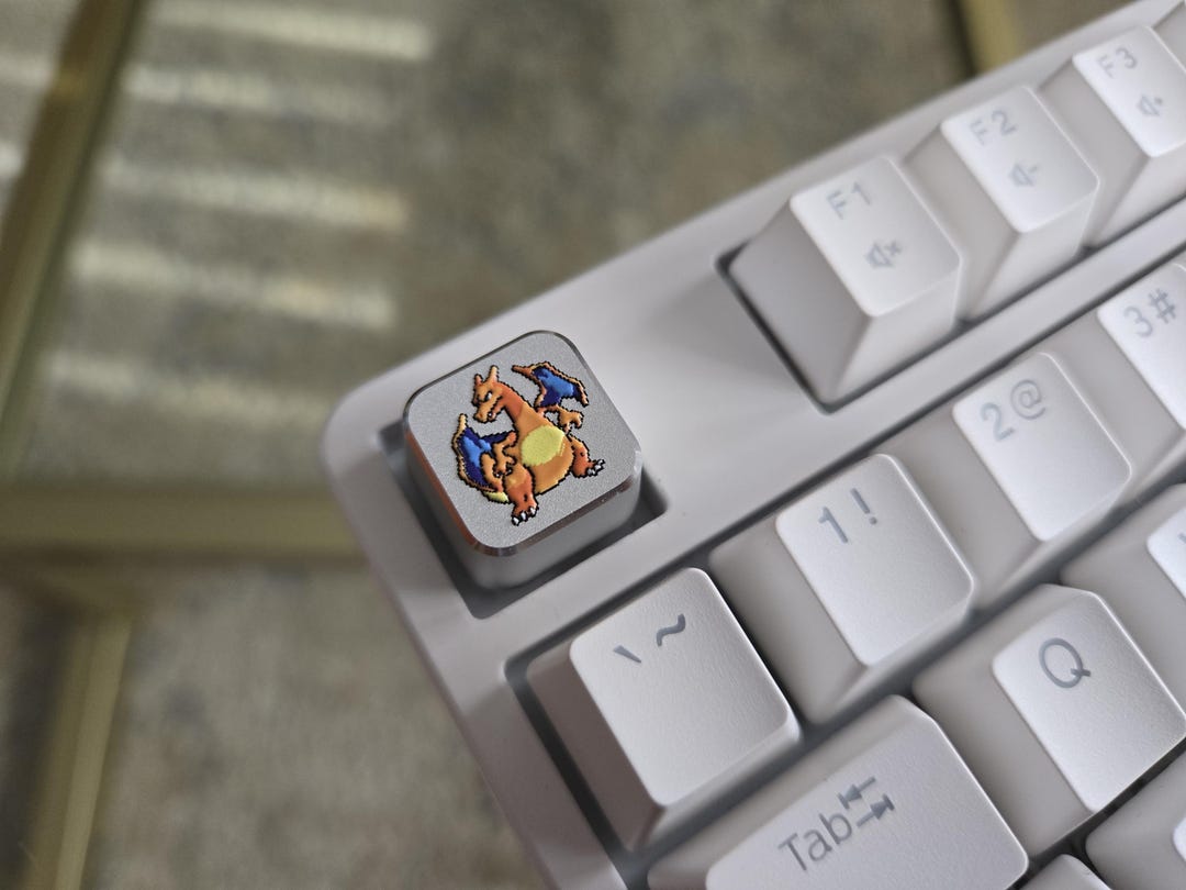 Aluminum Charizard Keycap – 3D Textured UV Printed Metal Artisan Keycap ...