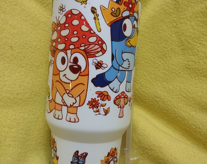 Bluey and Bingo Cottage Core 40 Oz Tumbler - Etsy