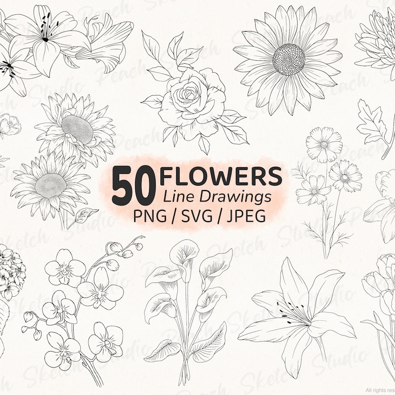 Single Lined Flower File - Etsy UK