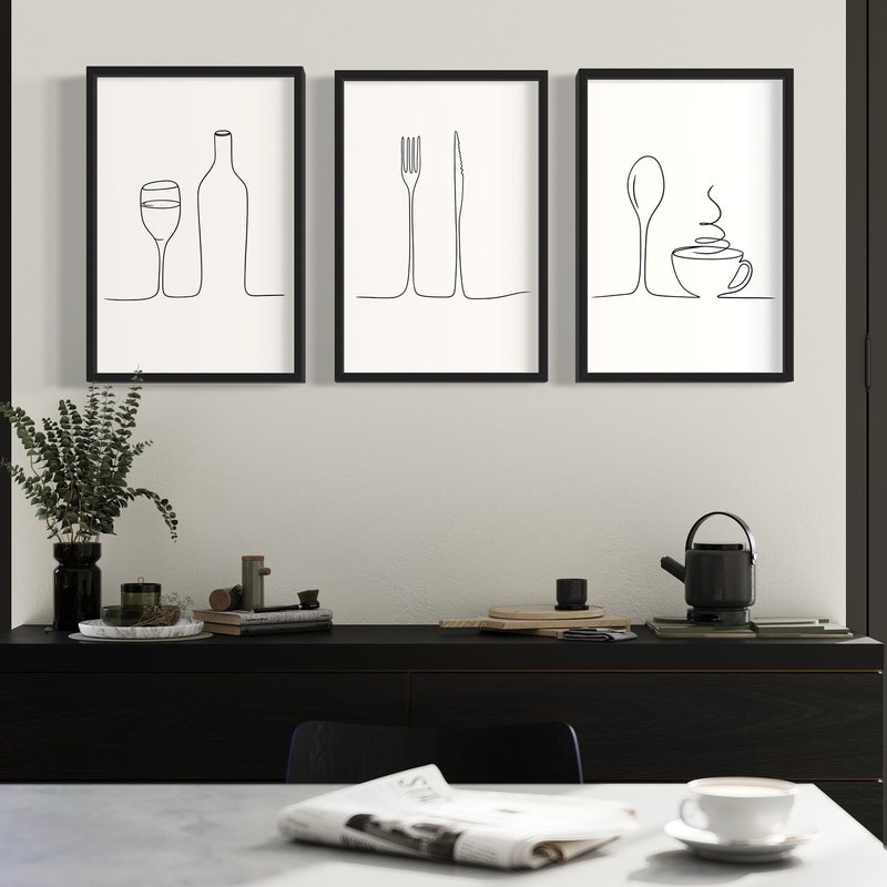 Kitchen Art Set - Etsy