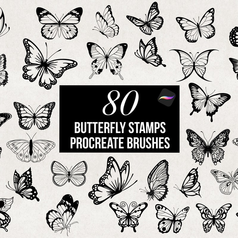 Butterfly Flowers Stencil - Etsy