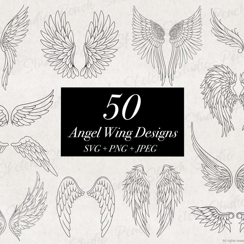 Tattoo Angel Template - Etsy