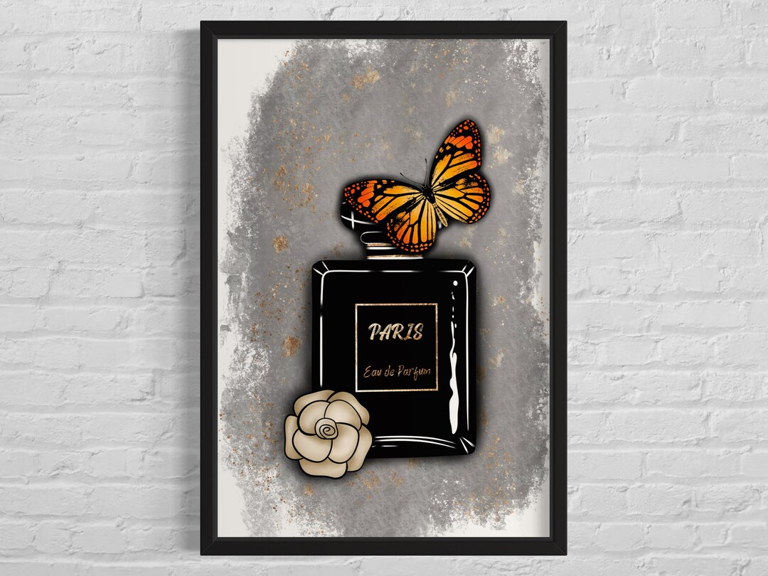 Butterfly Perfume Bottle Poster Print Wall Art Fashion Beauty - Etsy