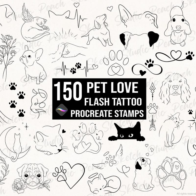 Pet Fine Line Tattoo Design - Etsy