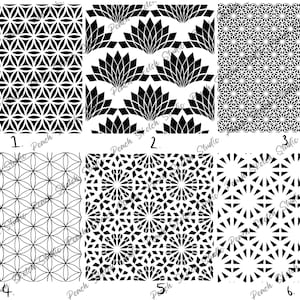 30 Geometric Patterns SVG PNG JPEG Seamless Digital Paper Abstract ...