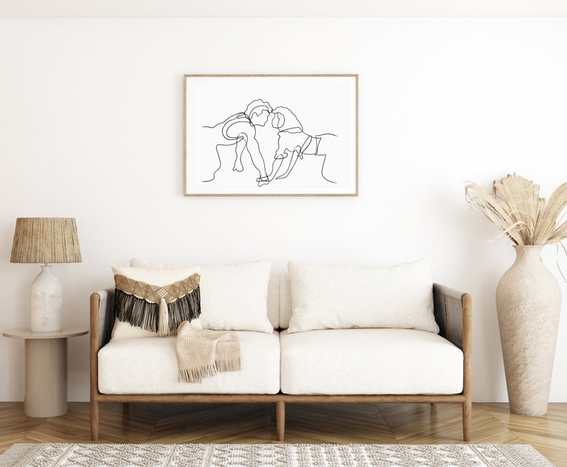 Dirty Dancing Line Art Wall Poster Print, Simplistic, Black and White ...