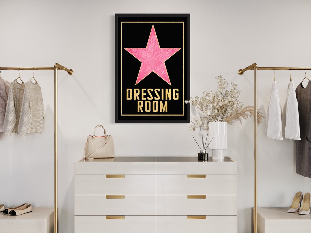 Dressing Room Poster Sign Wall Art Print, Walk of Fame Sign, Wardrobe ...